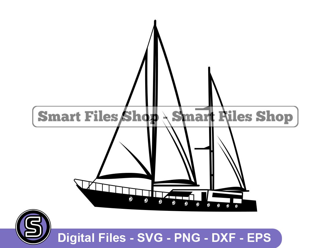 Sailing Ship 3 Svg Sailing Svg Nautical SVG Sailing Dxf - Etsy