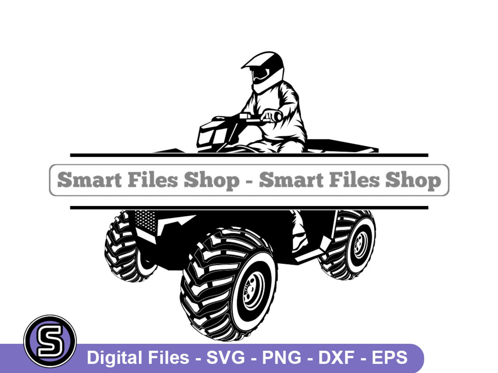 ATV Split Monogram Svg, ATV Logo Svg, 4 Wheeler Svg, ATV Svg, Quad Bike ...