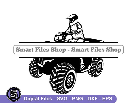 ATV Split Monogram Svg ATV Logo Svg 4 Wheeler Svg ATV Svg | Etsy
