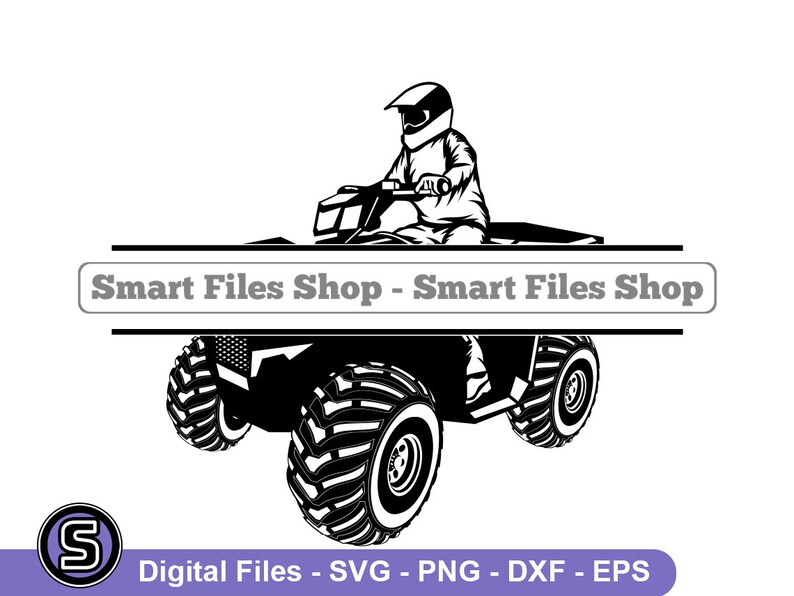 ATV Split Monogram Svg, ATV Logo Svg, 4 Wheeler Svg, ATV Svg, Quad Bike ...