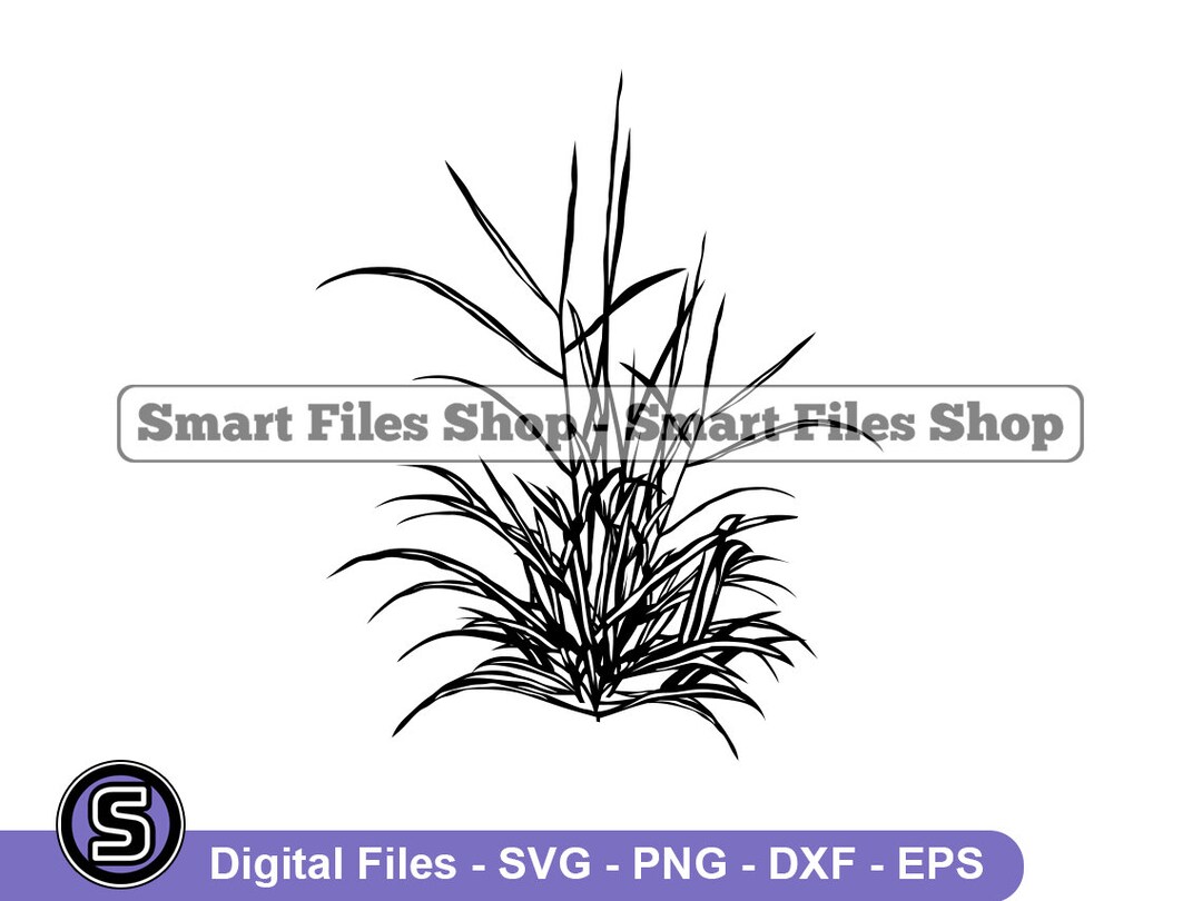 Grass #2 Svg, Grass Svg, Shrub Svg, Landscaping Svg, Grass Dxf, Grass ...