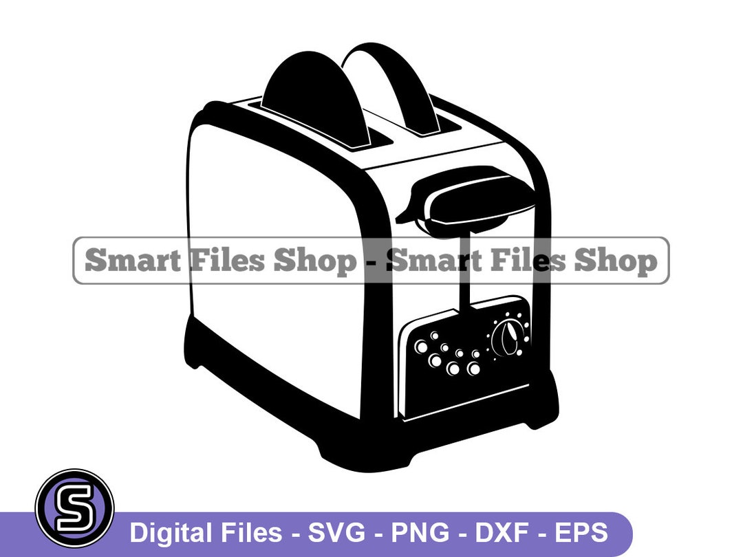 Toaster Svg, Bagel Toast Svg, Breakfast Svg, Toaster Dxf, Toaster Png ...
