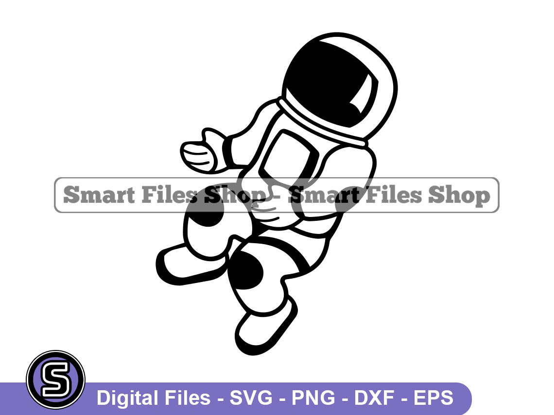 Astronaut Floating in Space 2 Svg Space Walking Svg - Etsy