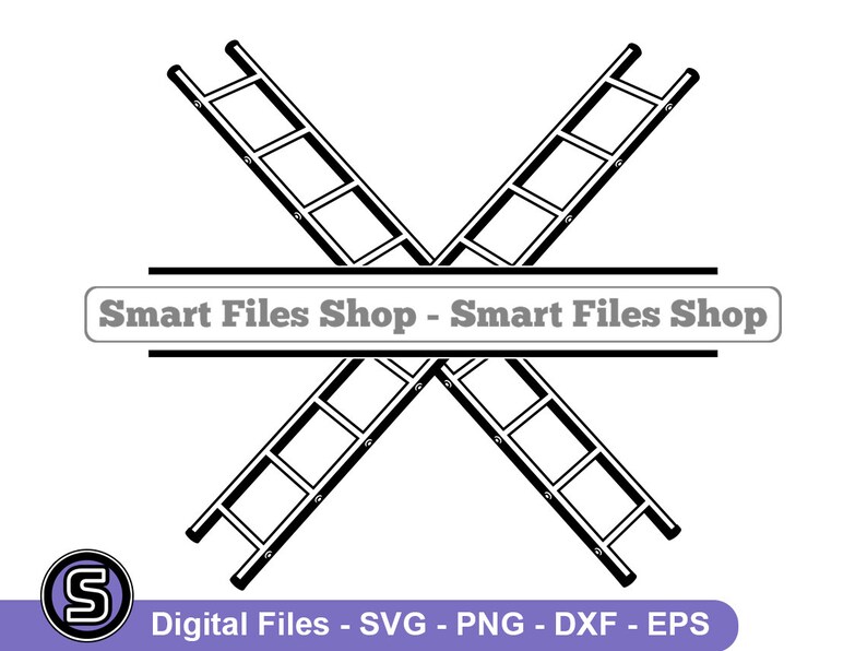 Ladder Split Monogram SVG Ladder Svg Ladder Logo Svg Ladder | Etsy