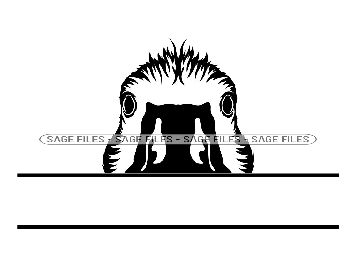 Peeking Goose Svg Goose Svg Peeking Animals Svg Monogram - Etsy