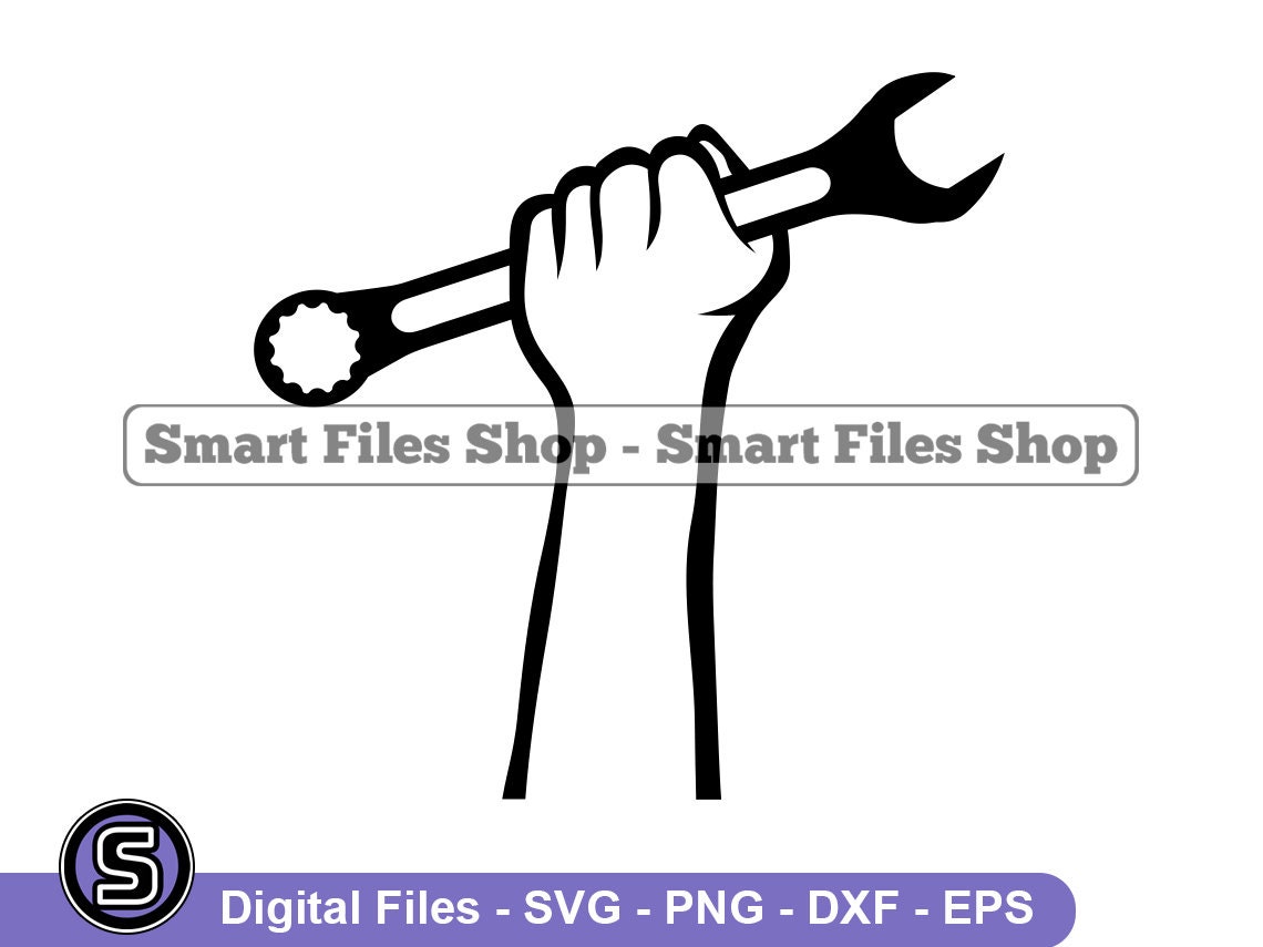 Hand Holding Gear Wrench Svg Gear Wrench Svg Repair Svg - Etsy