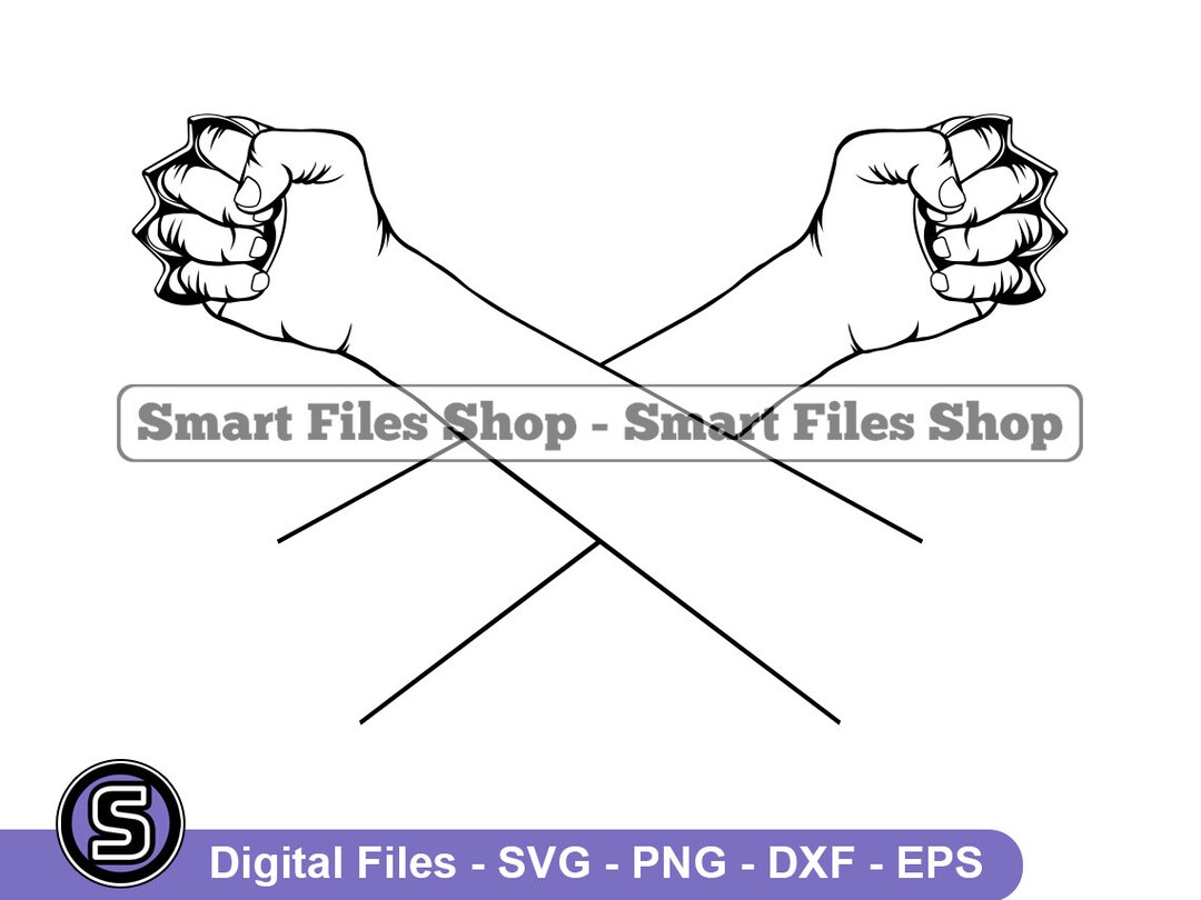 Hand With Brass Knuckles Logo Svg, Fight Svg, Fighting Svg, Self ...