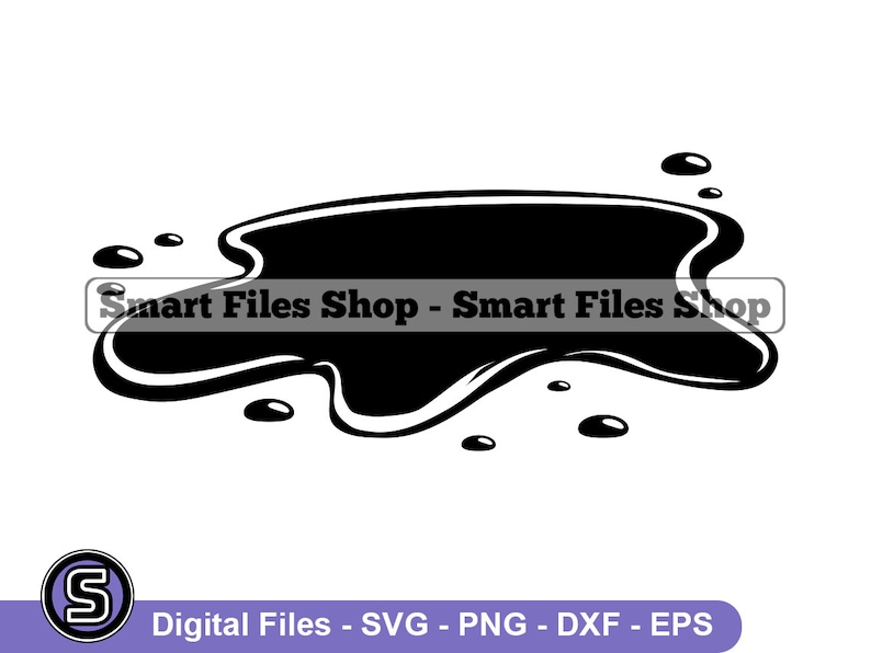 Puddle - Melted Svg, Splat Svg, Spill Svg, Puddle Dxf, Puddle Png ...