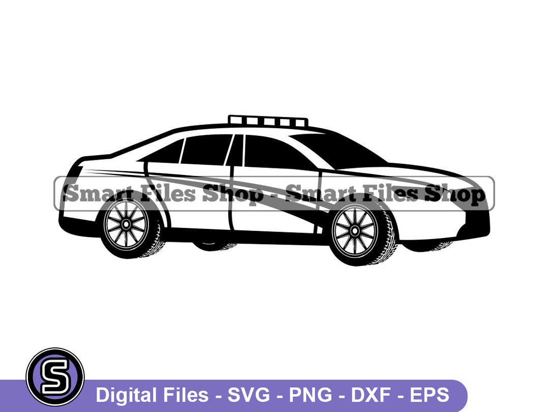 Police Car SVG, Police Svg, Police Car Dxf, Police Car Png, Police Car ...