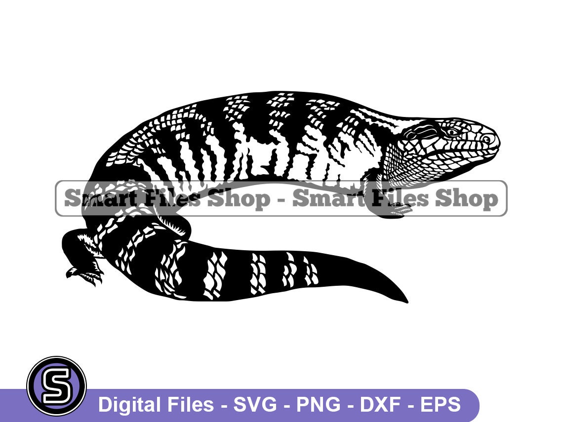Blue Tongued Skink Svg, Lizard Svg, Lizard Dxf, Lizard Png, Lizard ...