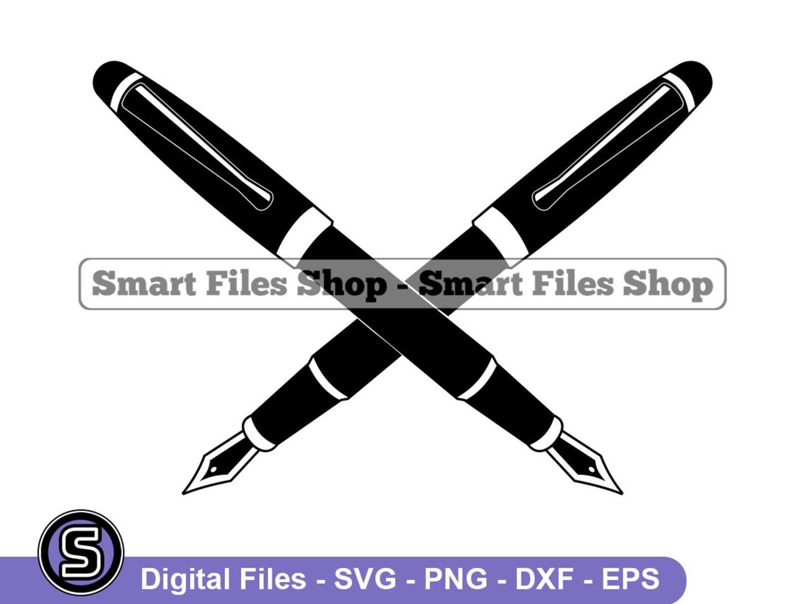 Fountain Pen Logo Svg Writing Svg Pen Design Svg Fountain - Etsy