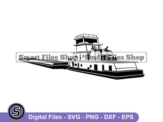 Barge 4 Svg Barge Svg Ship Svg Shipping Svg Barge Dxf | Etsy