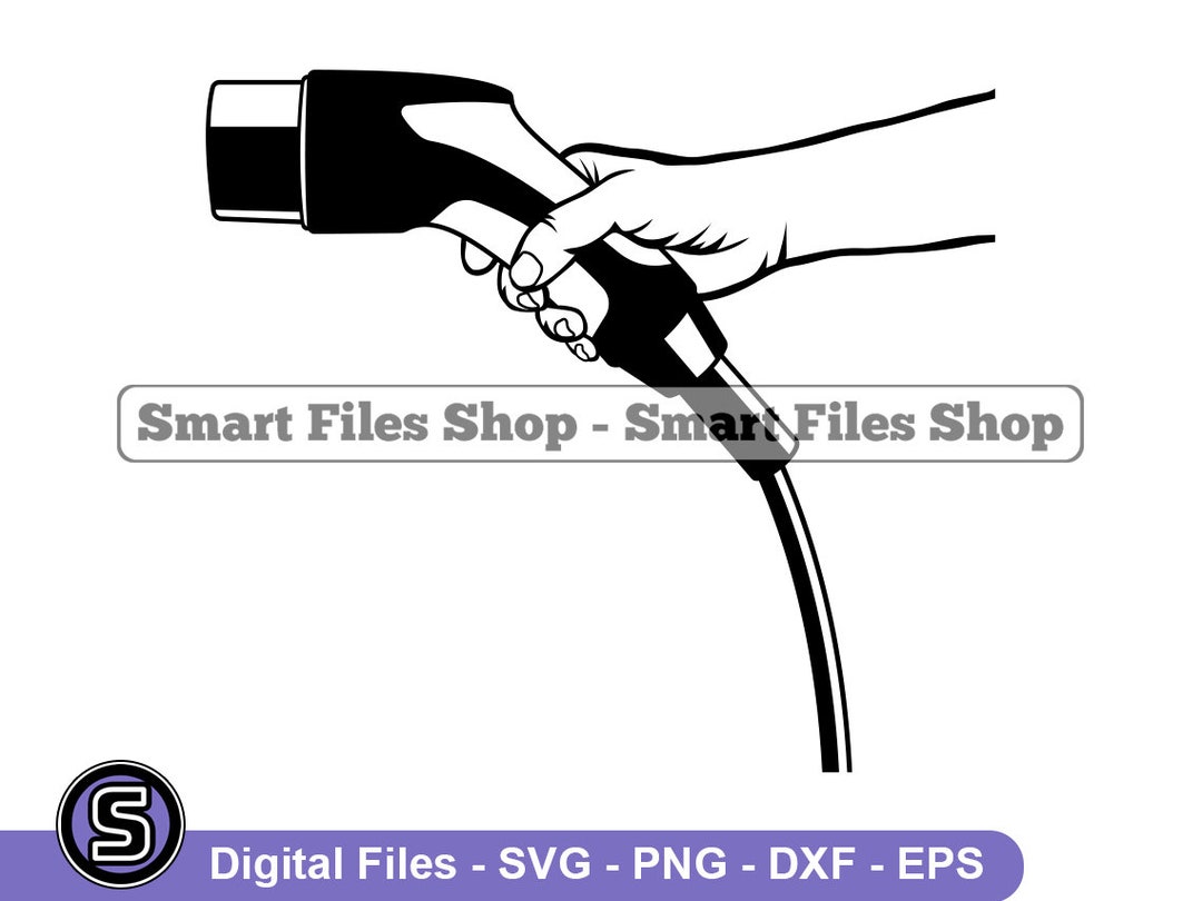 Hand Holding EV Charger Svg, Electric Car Charger Svg, EV Charger Svg ...