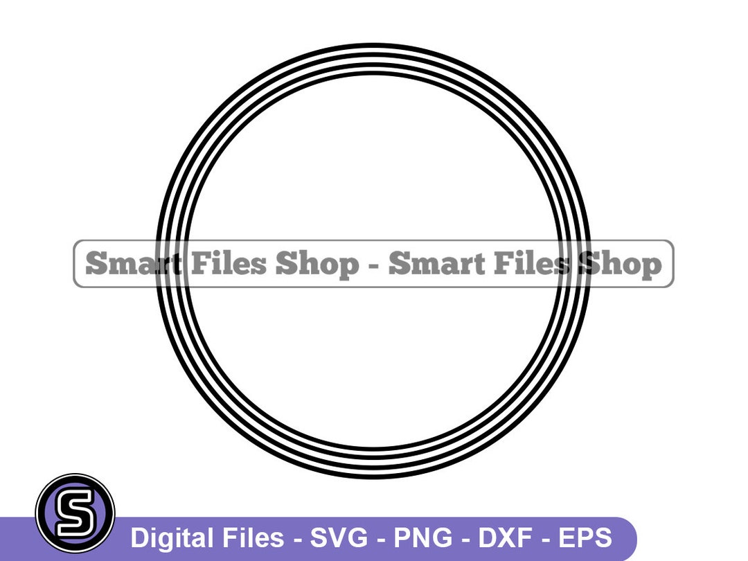 4 Circle Design Element Svg, Circle Svg, Decorative Svg, Circle Dxf ...