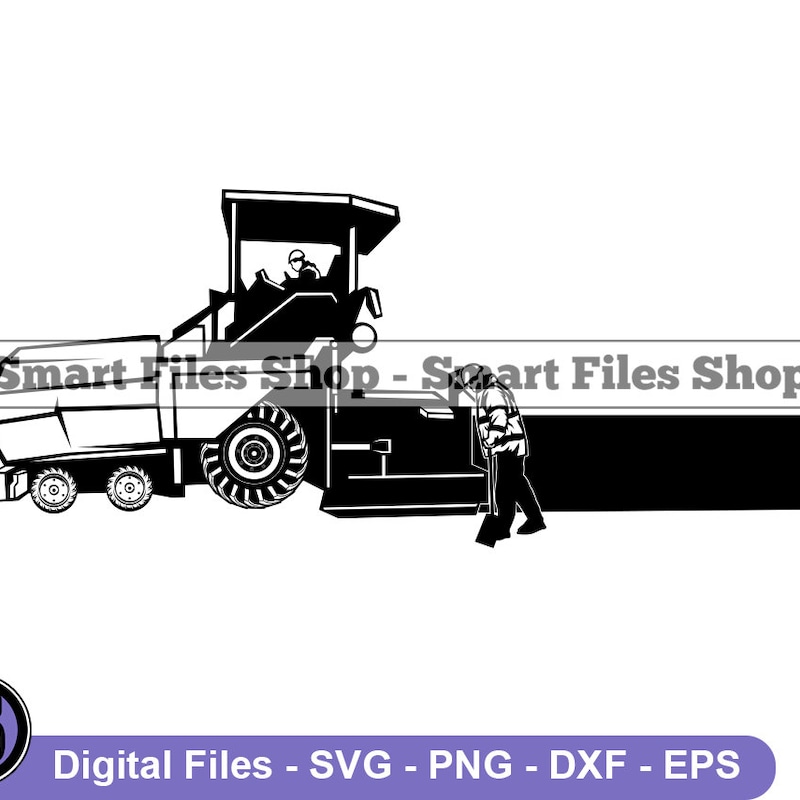 Asphalt Paver Svg - Etsy