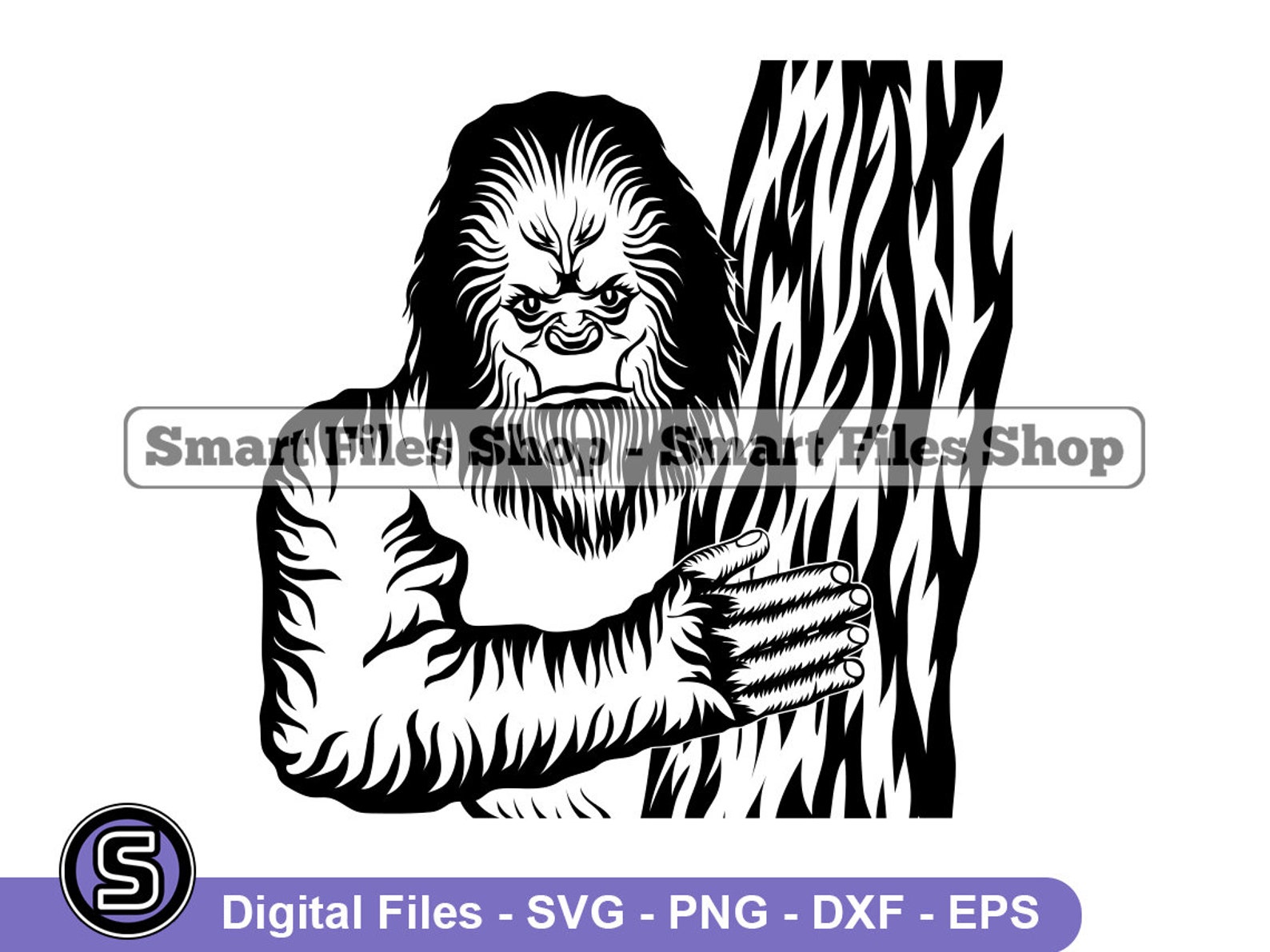 Bigfoot Hiding SVG Bigfoot Svg Sasquatch Svg Hide and Seek | Etsy