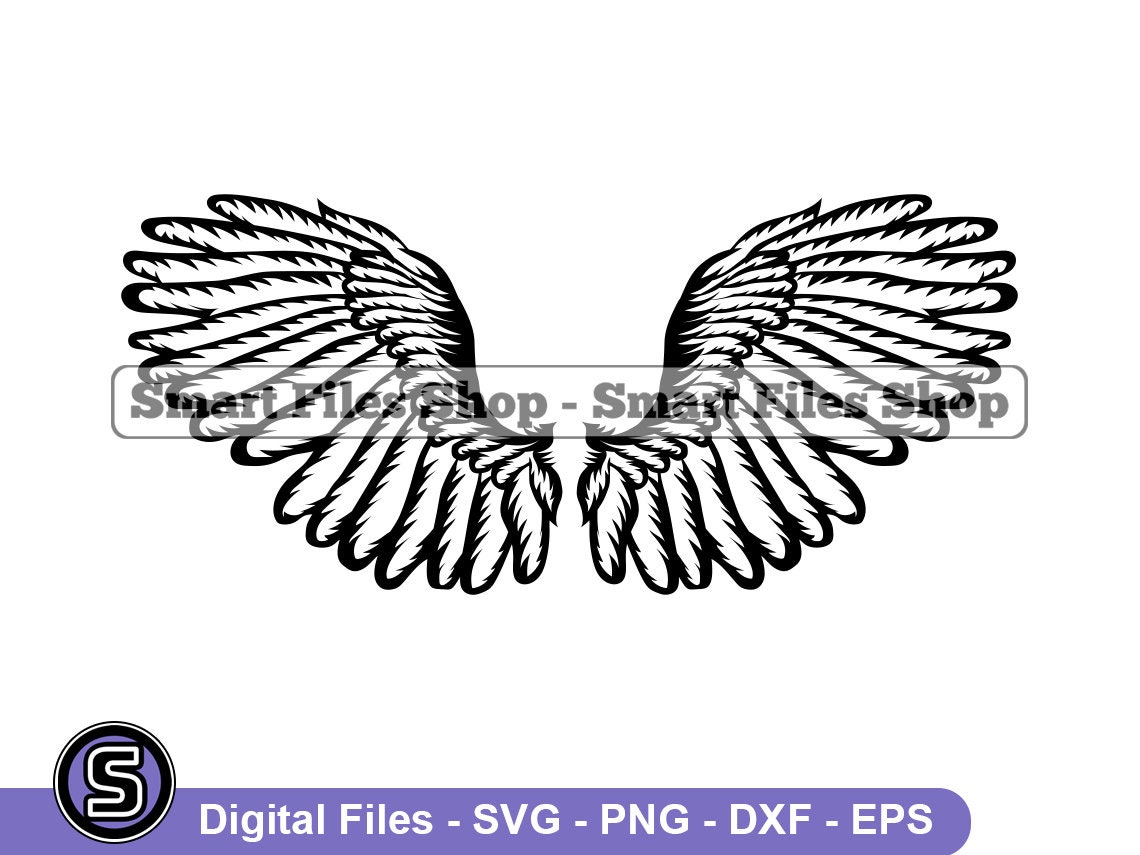 Wings 9 SVG Wings SVG Flying Svg Wings Dxf Wings Png - Etsy