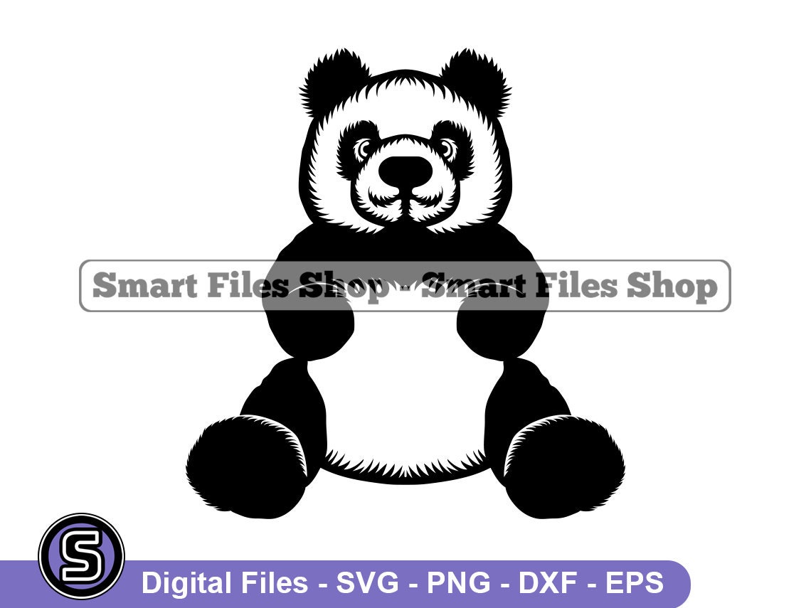 Cute Panda Svg Panda Svg Panda Dxf Panda Png Panda | Etsy
