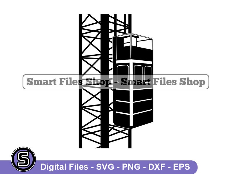 Tower Crane Elevator Svg Construction Svg Skyscrapers Svg - Etsy