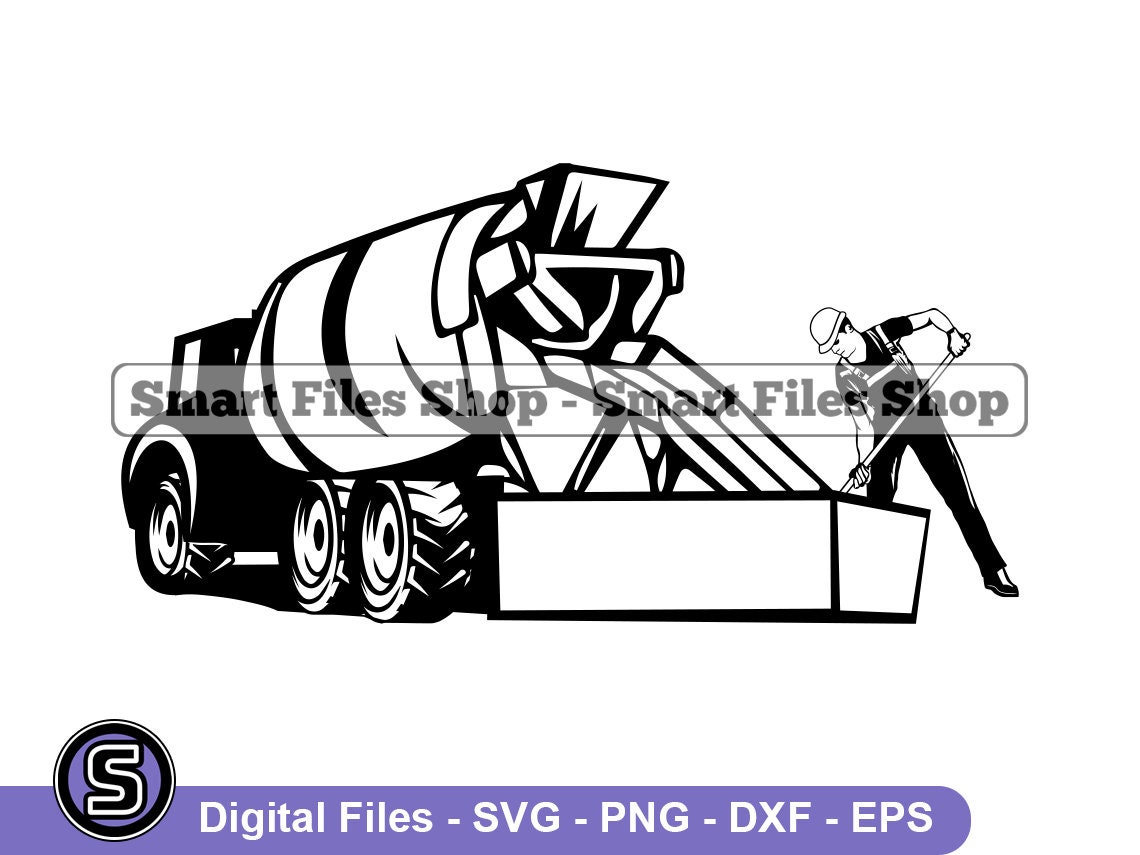 Heavy Cement Truck Svg Heavy Cement Truck Svg Heavy - Etsy