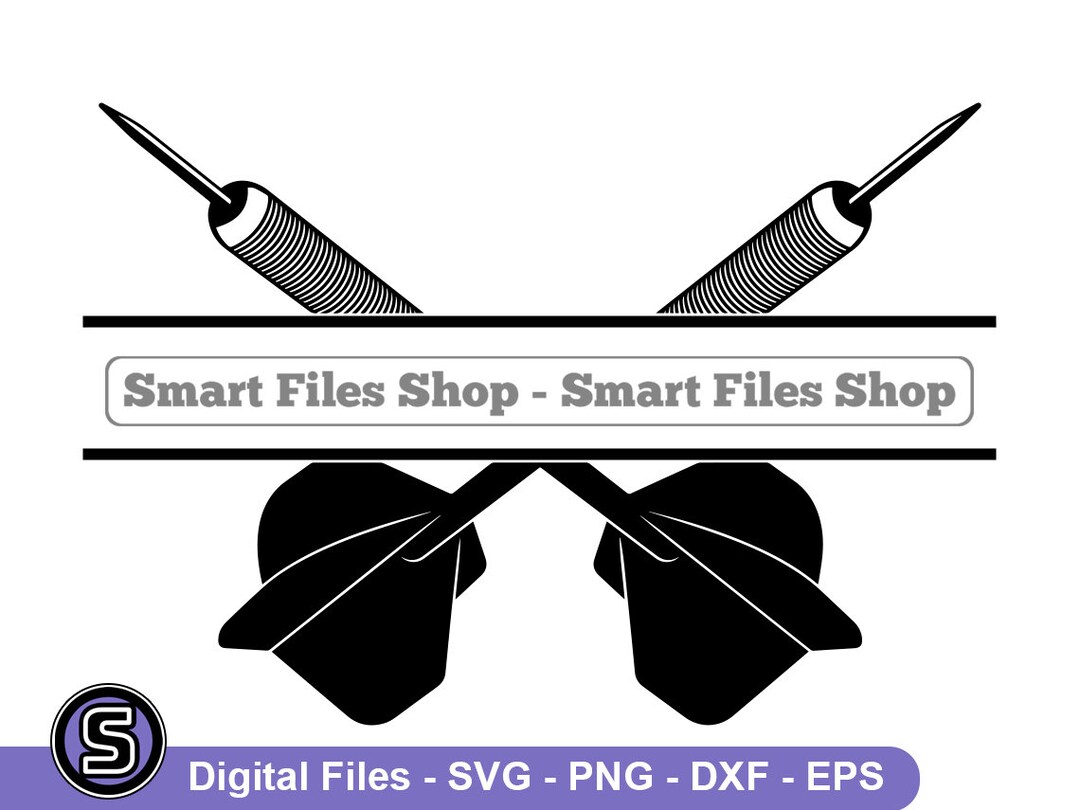 Darts Split Monogramm SVG, Dart Svg, Darts Logo Svg, Darts Dxf, Darts ...