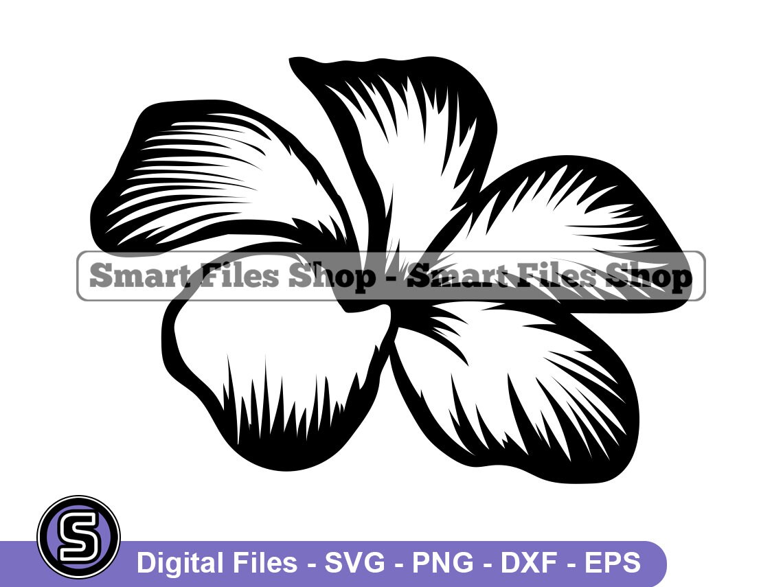 Frangipani Flower Svg Flower Svg Frangipani Flower Dxf | Etsy