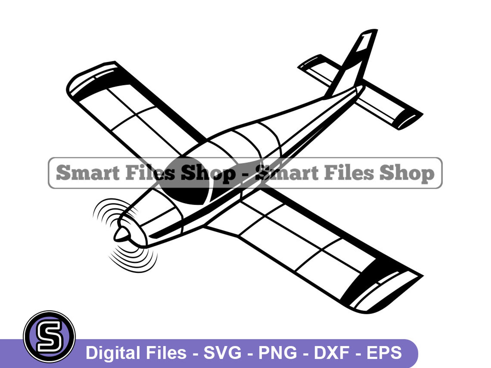 Propeller Plane Svg, Personal Plane Svg, Airplane Svg, Airplane Dxf ...