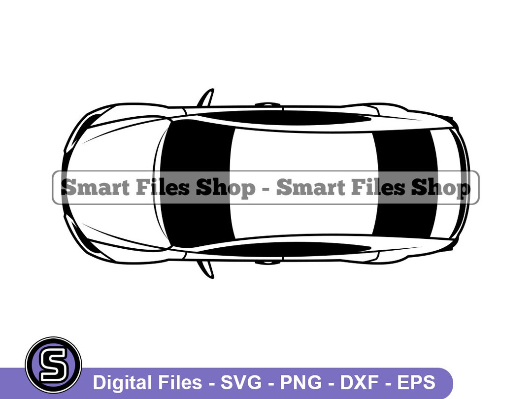 Car Top View Svg, Car Svg, Sedan Svg, SUV Svg, Car Dxf, Car Png, Car ...