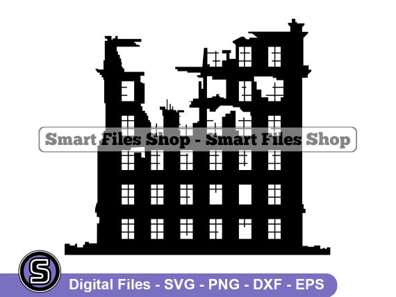 Destroyed Building SVG Ruins SVG War Svg Devastation Svg - Etsy