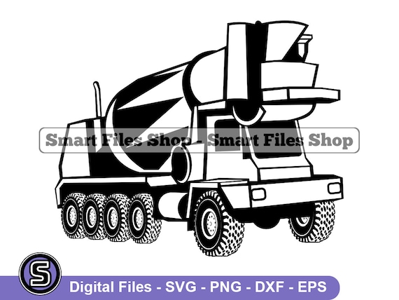 Heavy Cement Truck Svg Heavy Equipment Svg Cement Truck Svg - Etsy