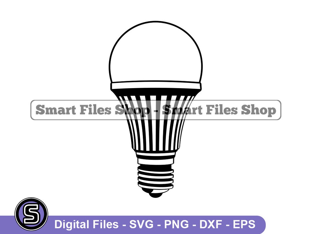 LED Light Bulb Svg, Electrician Svg, Electric Svg, Light Bulb Dxf ...