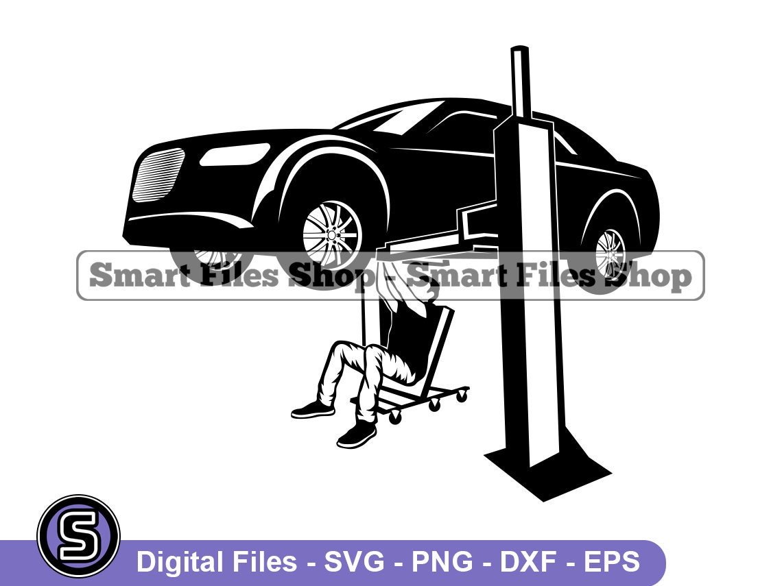 Car Mechanic Repair 2 Svg Car Mechanic Svg Car Lift Svg - Etsy
