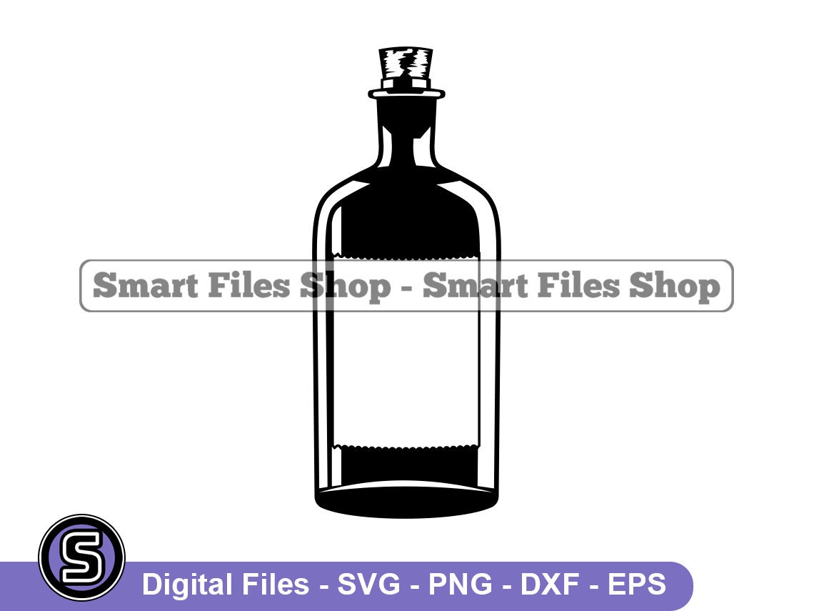 Gin Bottle Svg Gin Svg Alcohol Svg Gin Cut Files Gin Dxf - Etsy Finland