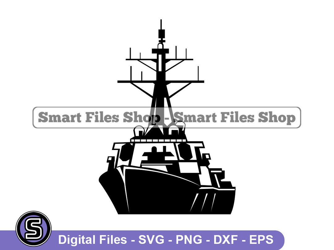 Destroyer Ship #3 Svg, Battleship Svg, Navy Svg, Ship Svg, Battleship ...