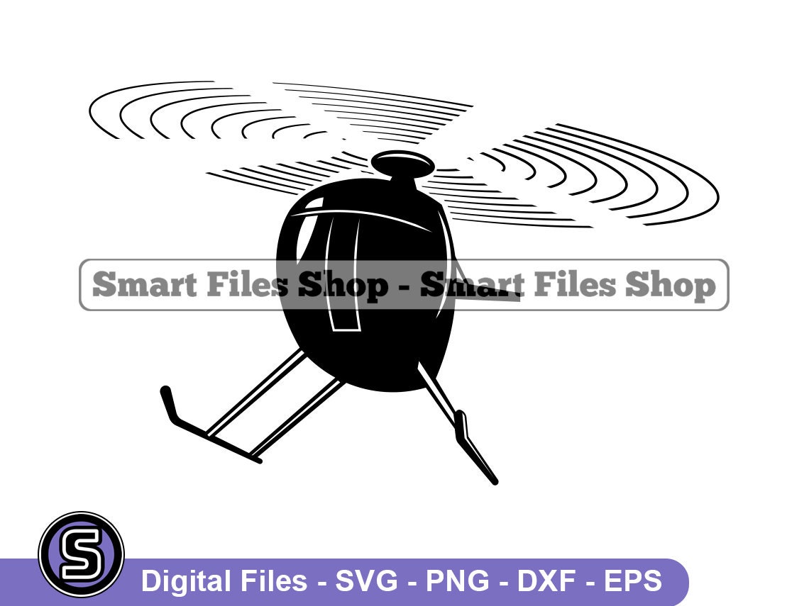 Flying Helicopter Svg Helicopter Svg Helicopter Dxf - Etsy