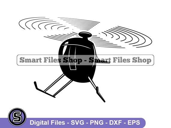 Flying Helicopter Svg Helicopter Svg Helicopter Dxf | Etsy