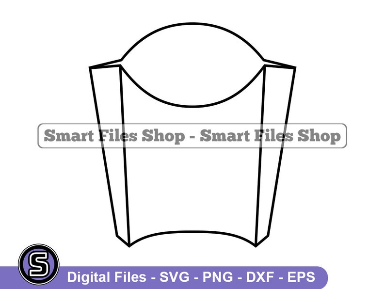 Potato Fries Box Outline Svg French Fries Svg Fries Svg - Etsy