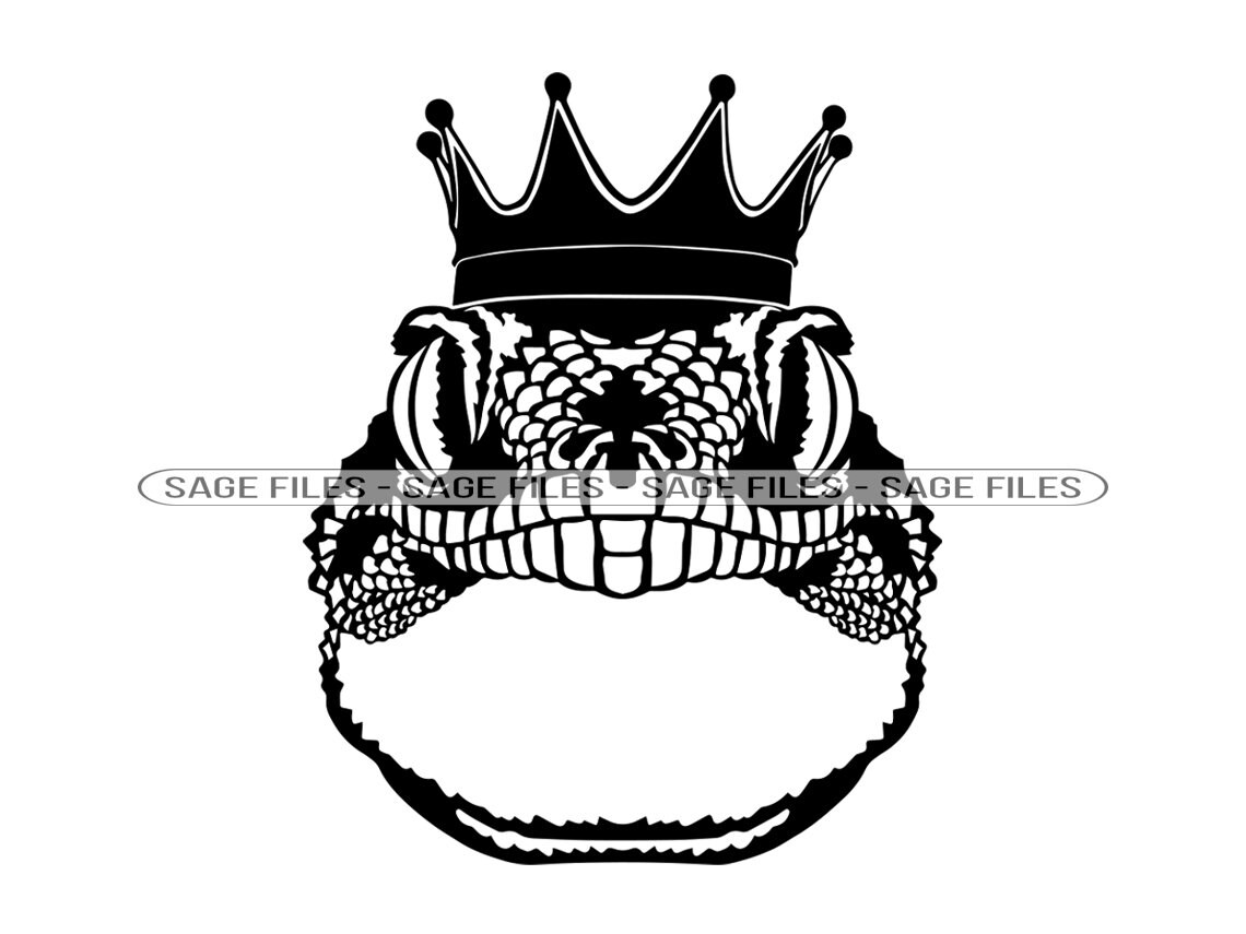 Gecko in Crown SVG Gecko King SVG Gecko Svg Gecko Dxf - Etsy