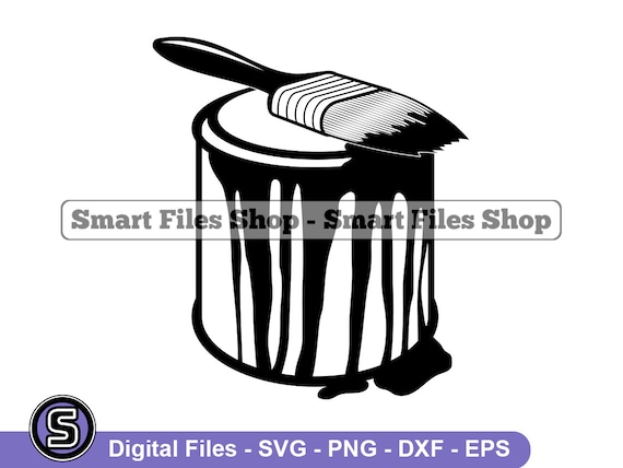Paint Brush and Paint 4 Svg Painting Svg Paint Svg Paint - Etsy