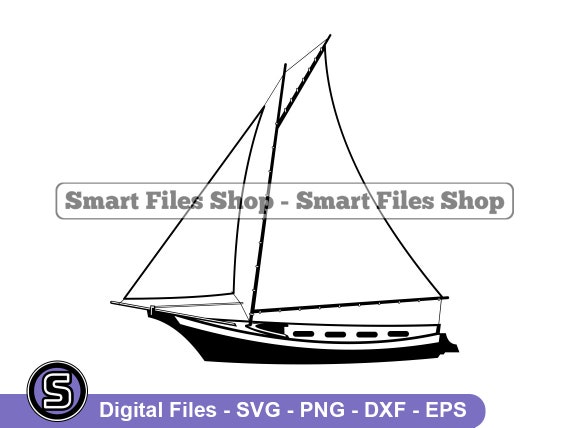 Skipjack Boat Svg Sailing Boat Svg Nautical Svg Sailing - Etsy