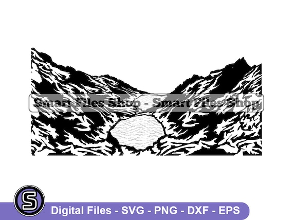 Mountain Lake Svg Mountains Svg Lake Svg Mountains Dxf | Etsy