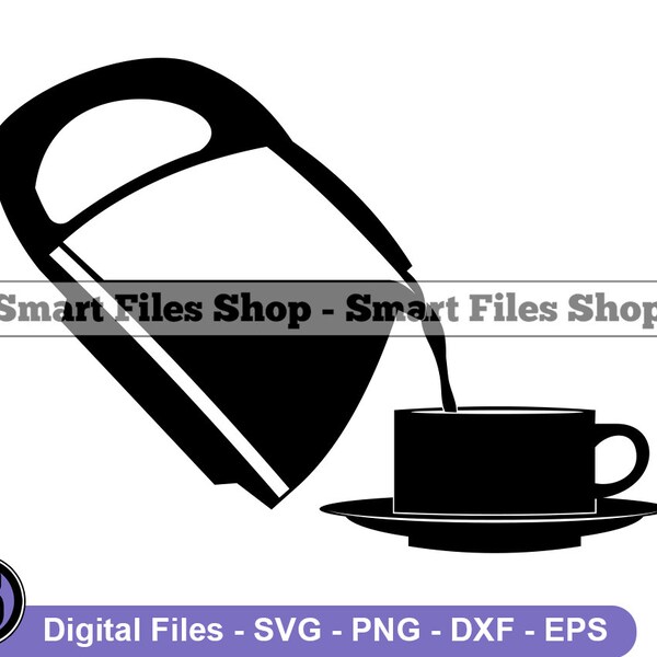 Pouring Coffee Pot Svg - Etsy