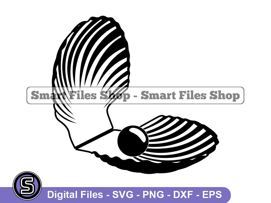 Pearl Clam Svg, Pearl Svg, Shell Svg, Pearl Dxf, Pearl Png, Pearl ...