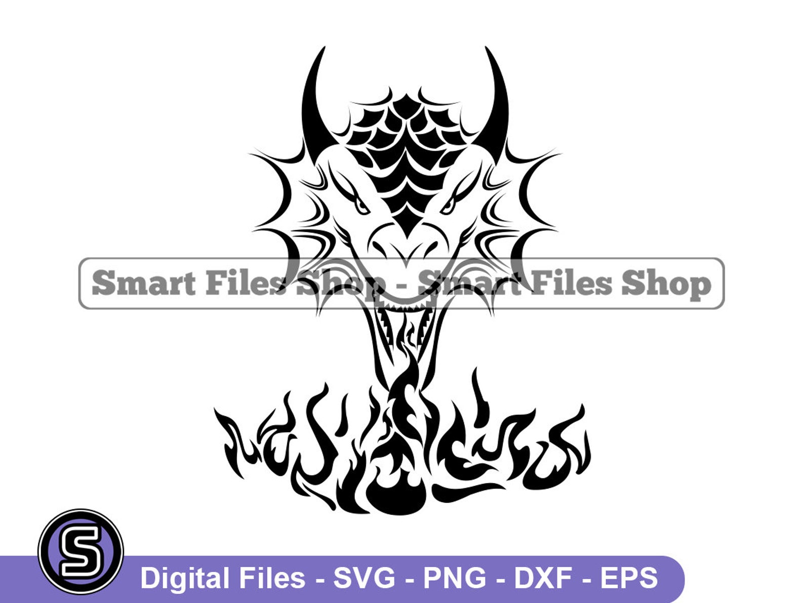 Fire Breathing Dragon 9 Svg Dragon Svg Dragon Dxf Dragon - Etsy