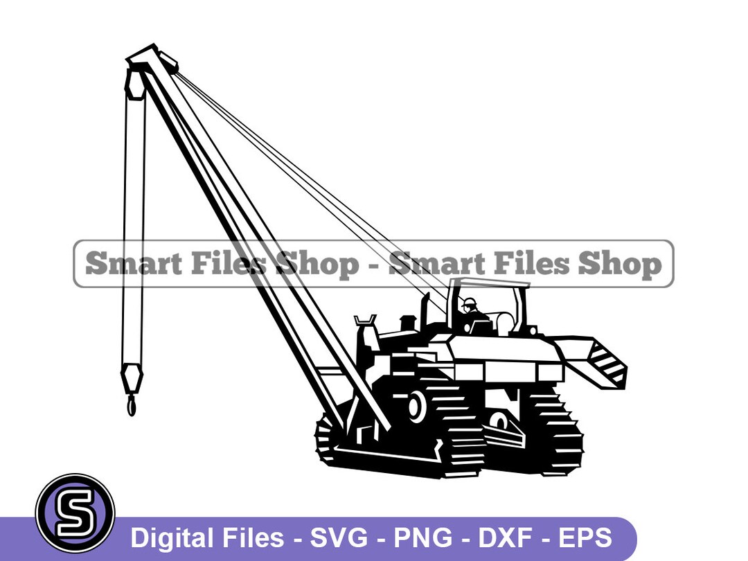 Pipelayer With Operator #2 Svg, Pipelayer Svg, Heavy Equipment Svg ...