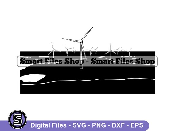 Windmill Farm Svg Wind Farm Svg Renewable Energy Svg Wind - Etsy