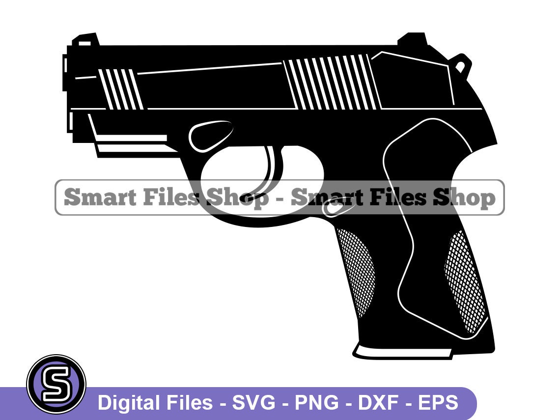Handgun 6 Svg Handgun Svg Pistol Svg Gun Svg Handgun Dxf - Etsy
