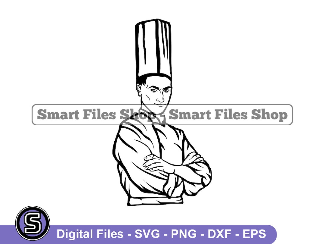 Chef 6 Svg, Chef Svg, Cooking Svg, Chef Design Svg, Chef Dxf, Chef Png ...