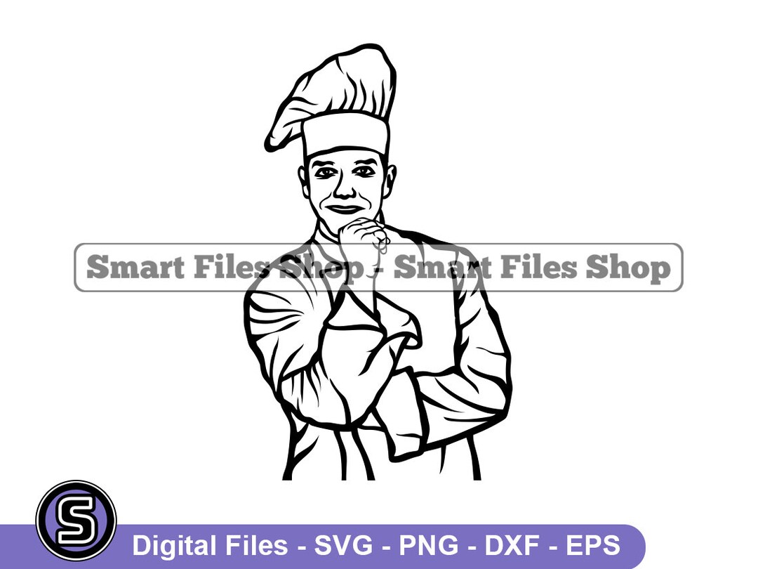 Chef 3 Svg, Chef Svg, Cooking Svg, Chef Design Svg, Chef Dxf, Chef Png ...