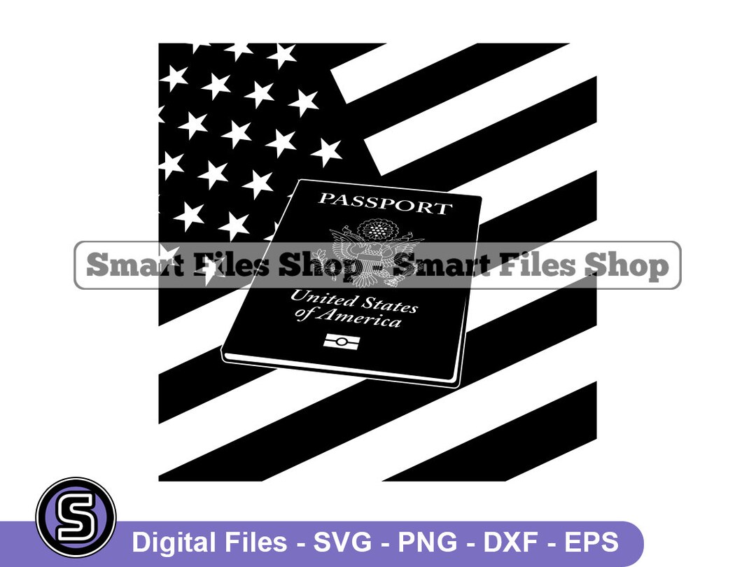 Bandera de EE.UU. y pasaporte Svg, pasaporte de EE.UU. Svg, pasaporte ...